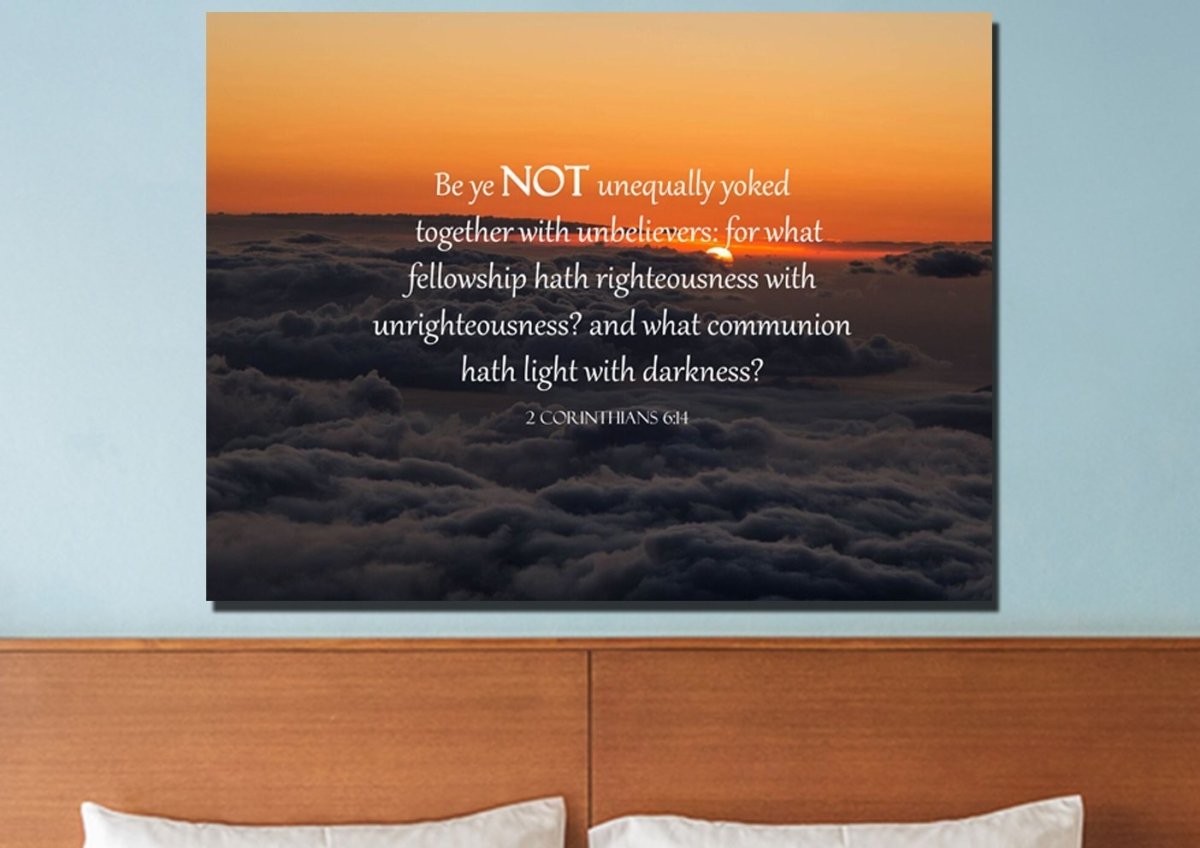 2 Corinthians 6:14 NIV Wall Art Canvas Print – Christian Walls