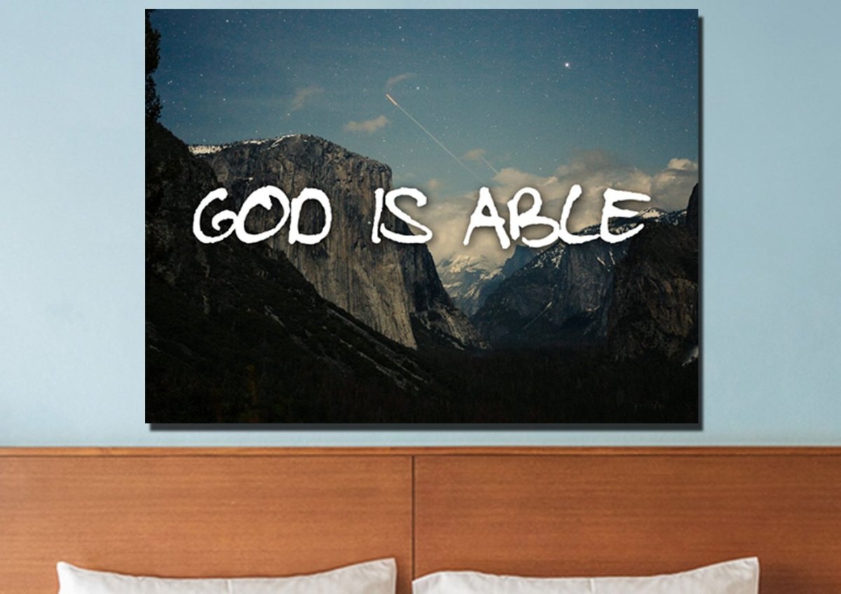 God is Able Wall Art Canvas Print – Christian Walls