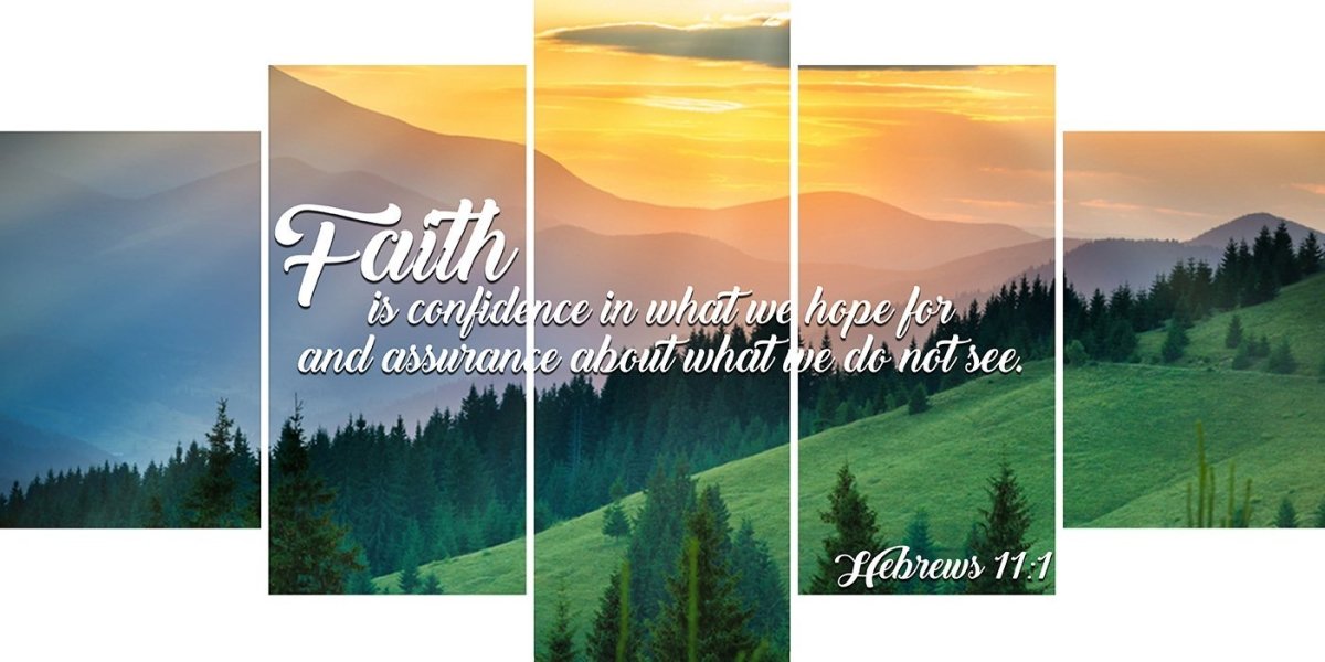 Hebrew 11:1 NIV Faith is Confidence Wall Art Canvas Print – Christian Walls