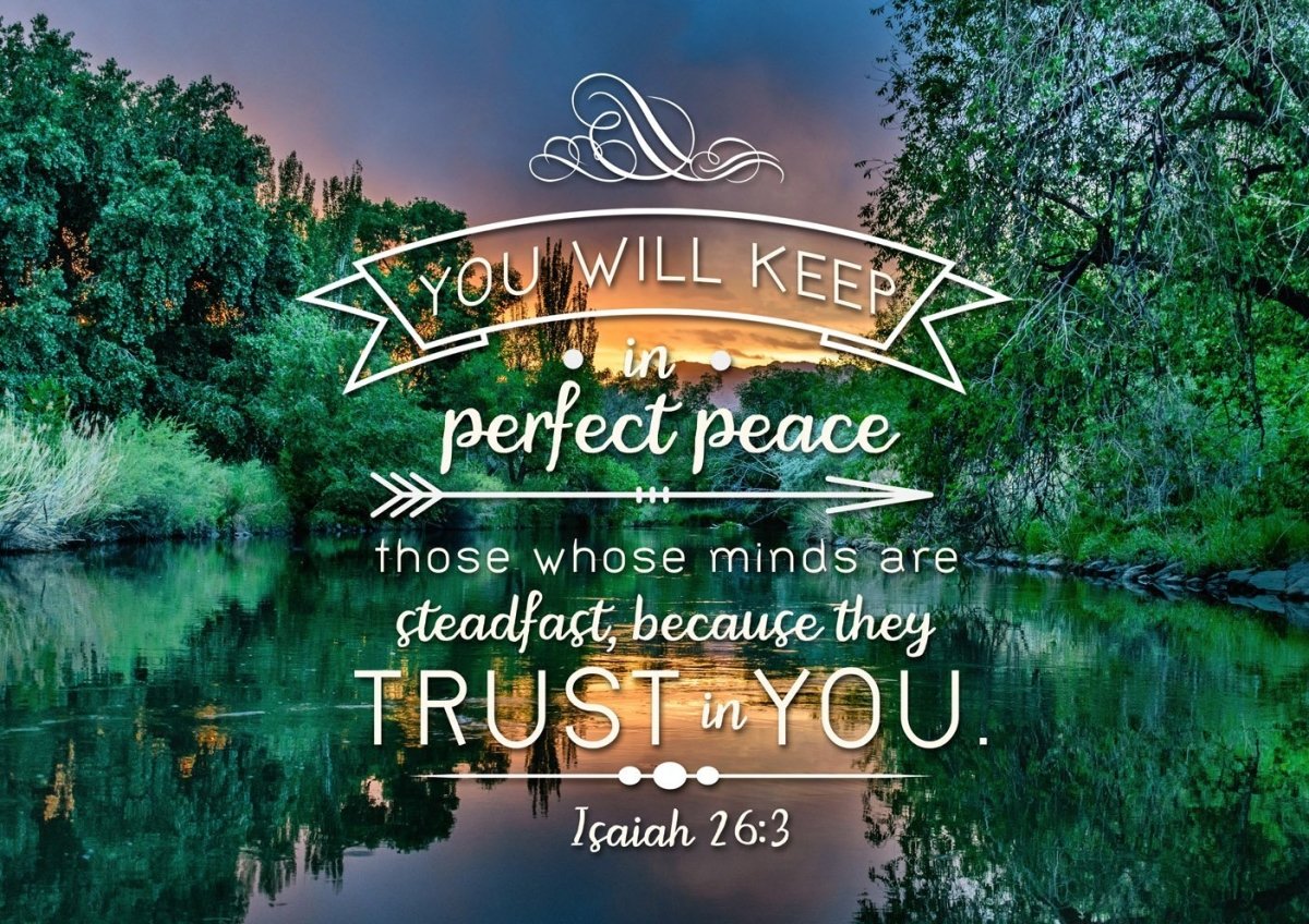 Isaiah 26:3 Wall Art Canvas Print – Christian Walls