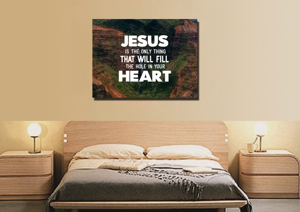 Jesus will Fill your Heart Wall Art Canvas Print – Christian Walls