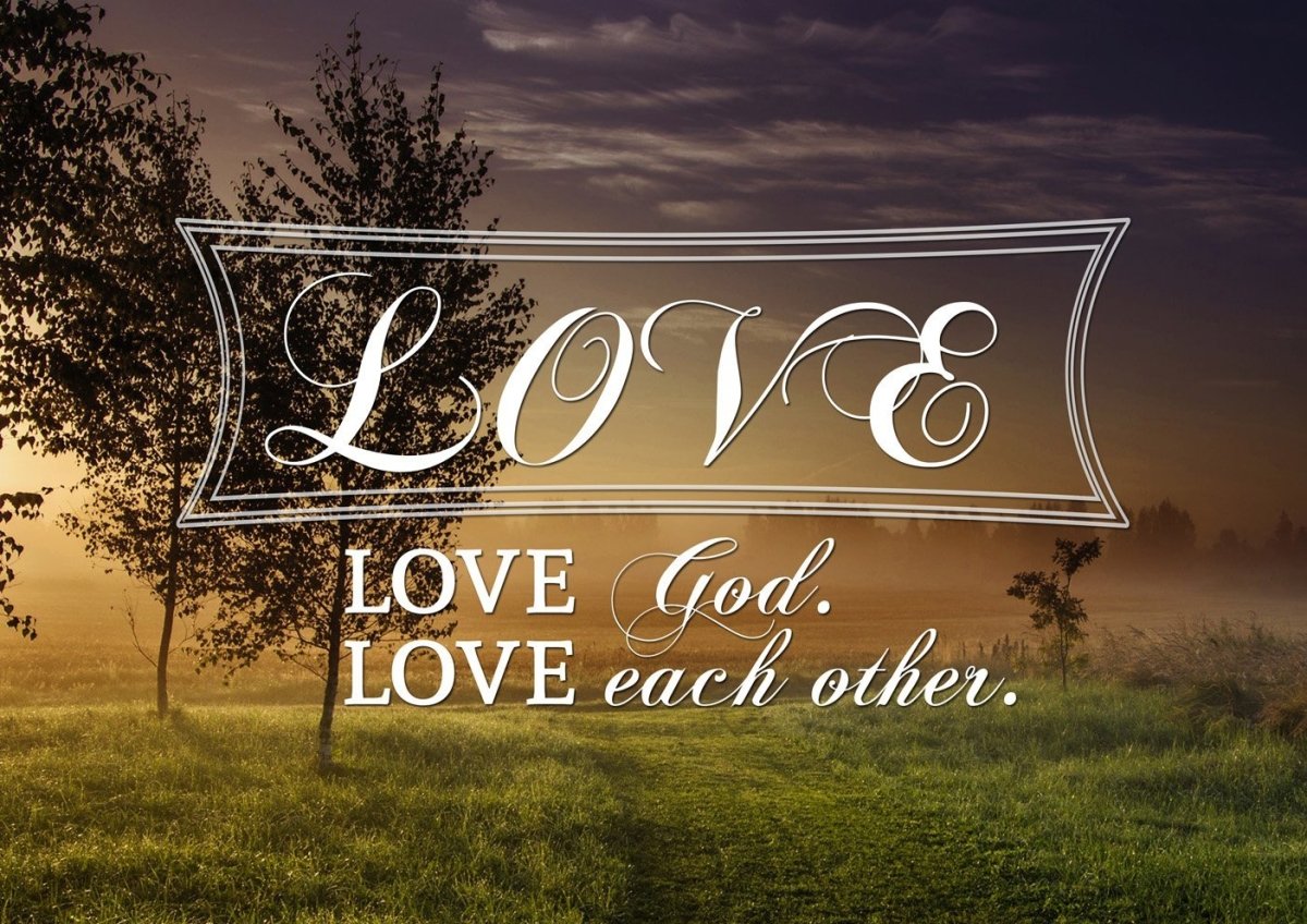 Love God love each other Wall Art Canvas Print – Christian Walls