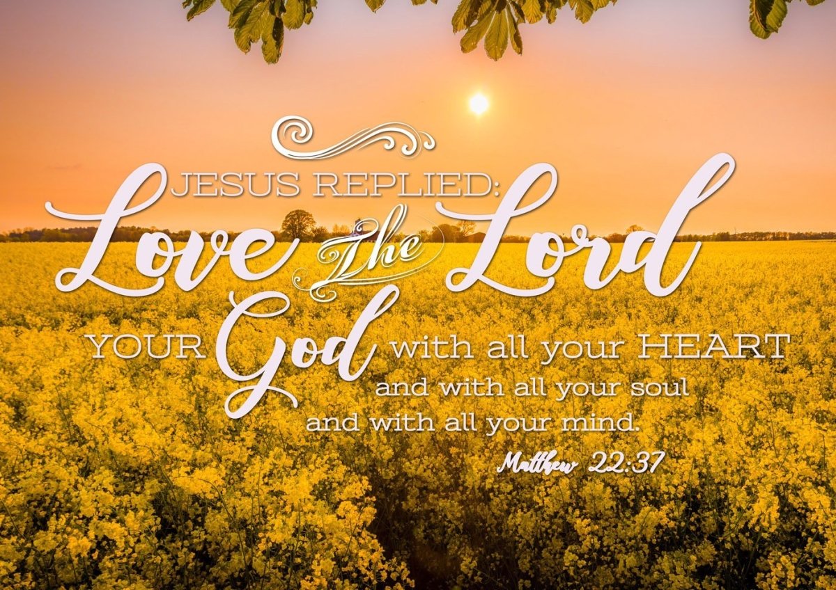 Matthew 22:37 Love the Lord with all your Heart Canvas Wall Art Print ...