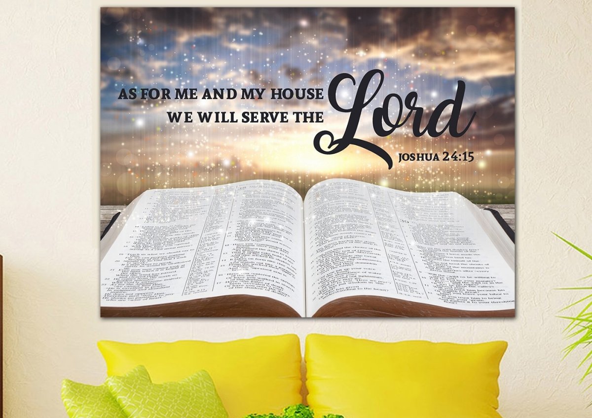On the Bible #8 As for Me and My House We will Serve the Lord Wall Art ...
