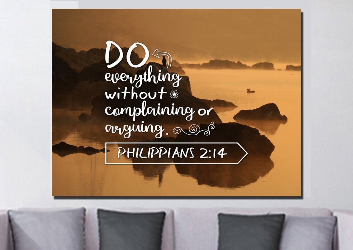 Philippians 2:14 Canvas Wall Art Print - Christian Walls
