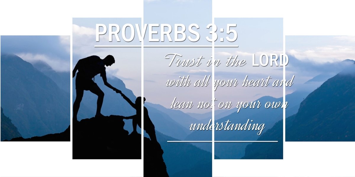 Proverbs 3:5 #1 NIV Trust in the Lord Bible Verse Wall Art Canvas ...