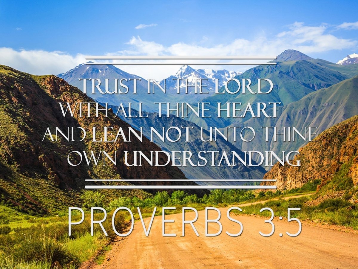 Proverbs 3:5 #3 KJV Trust in the Lord with all thine heart Bible Verse ...