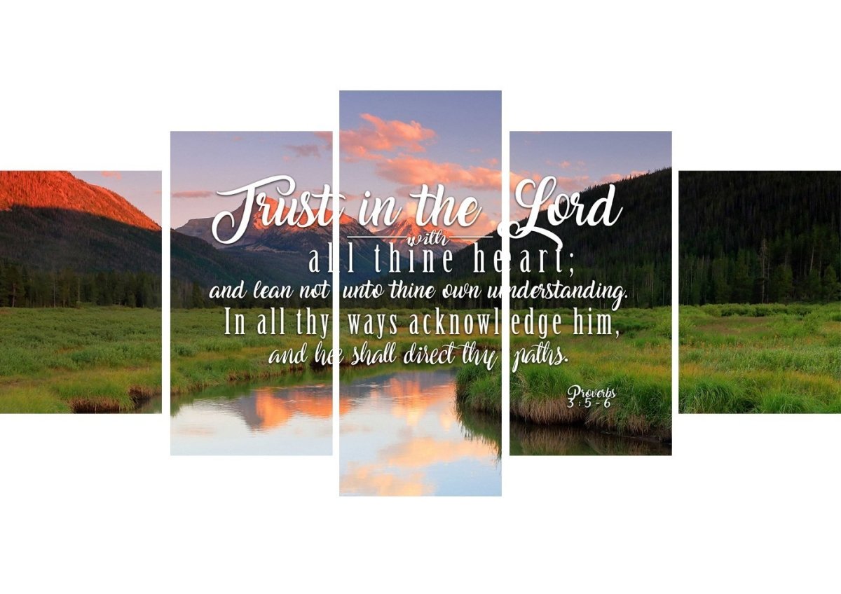 Proverbs 3:5-6 #38 KJV 'Trust in the Lord with all Thine Heart' Christ ...