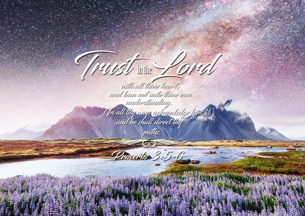 Proverbs 3:5-6 #46 KJV 'Trust in the Lord with all Thine Heart' Christ ...