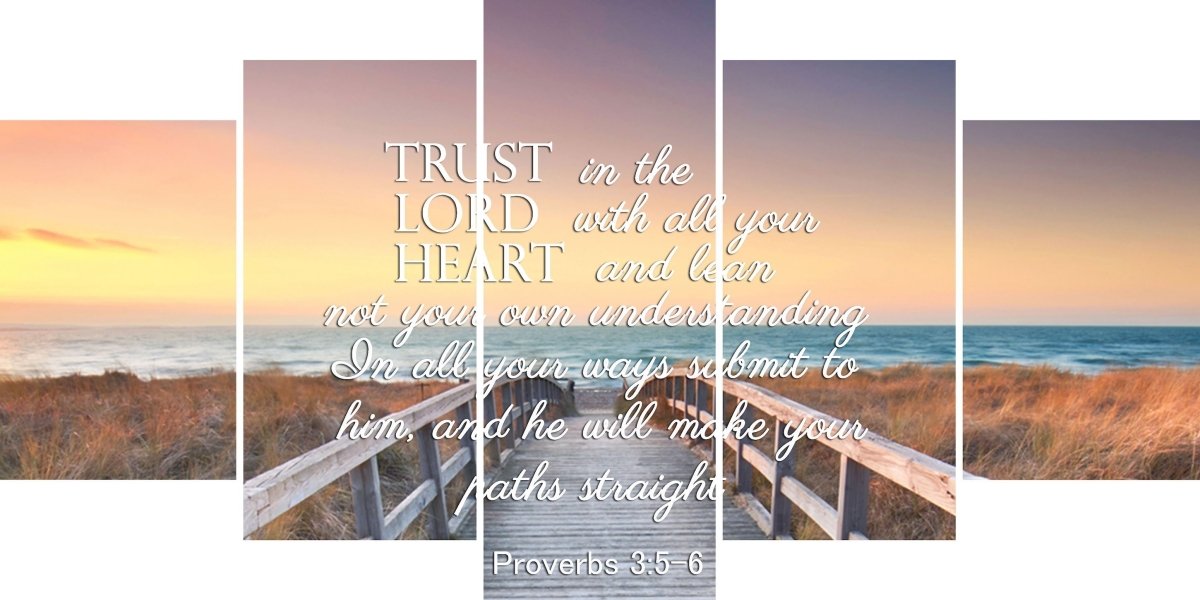 Proverbs 3:5-6 #57 NIV In all your ways submit to him Bible Verse Wall ...