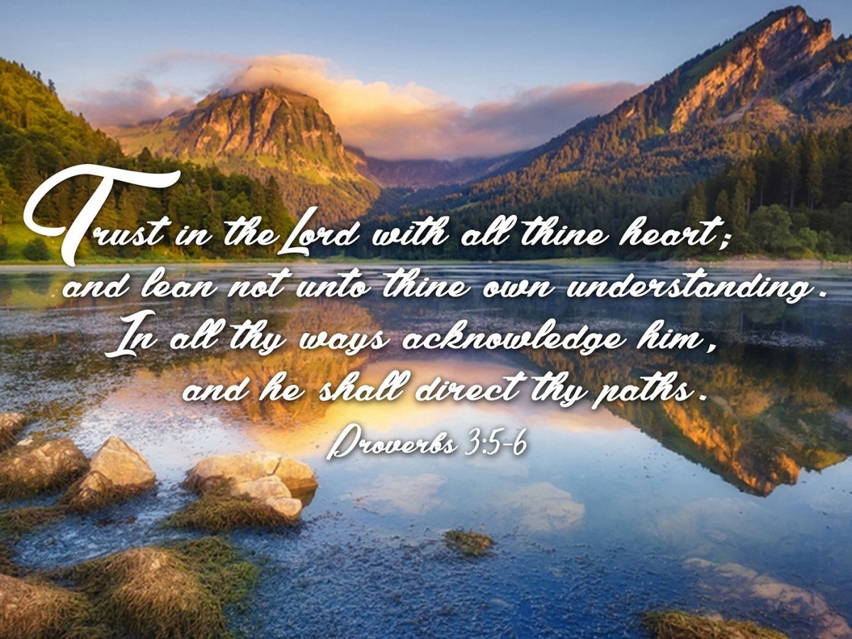 Proverbs 3:5-6 #9 KJV 'Trust in the Lord' Christian Scripture Wall Art ...