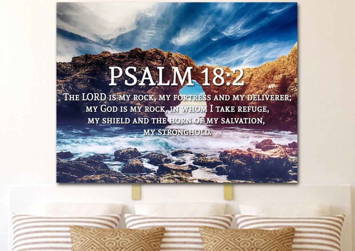 Psalm 18:2 Canvas Wall Art Print – Christian Walls