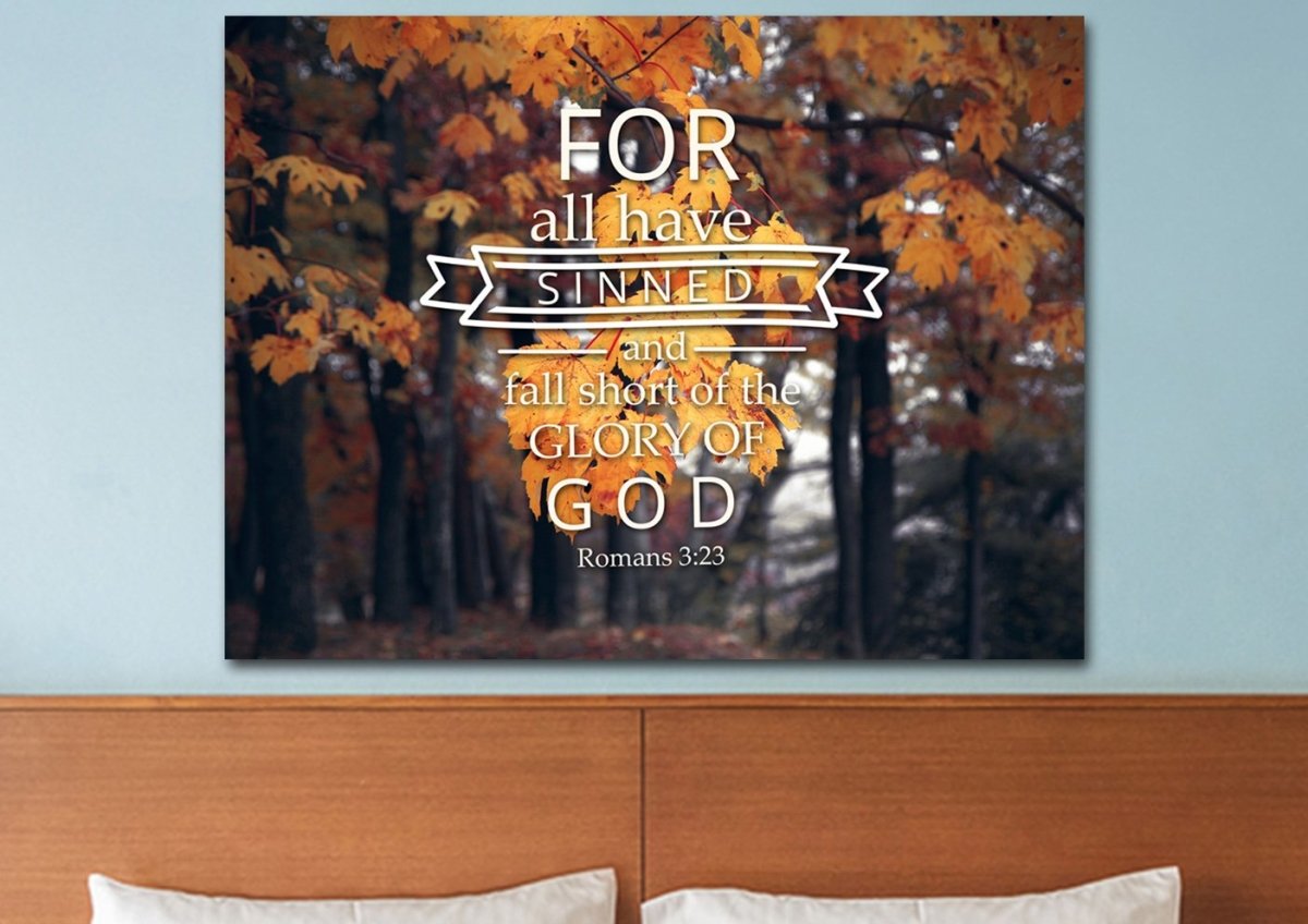 Romans 3:23 For all Have Sinned Canvas Wall Art Print – Christian Walls