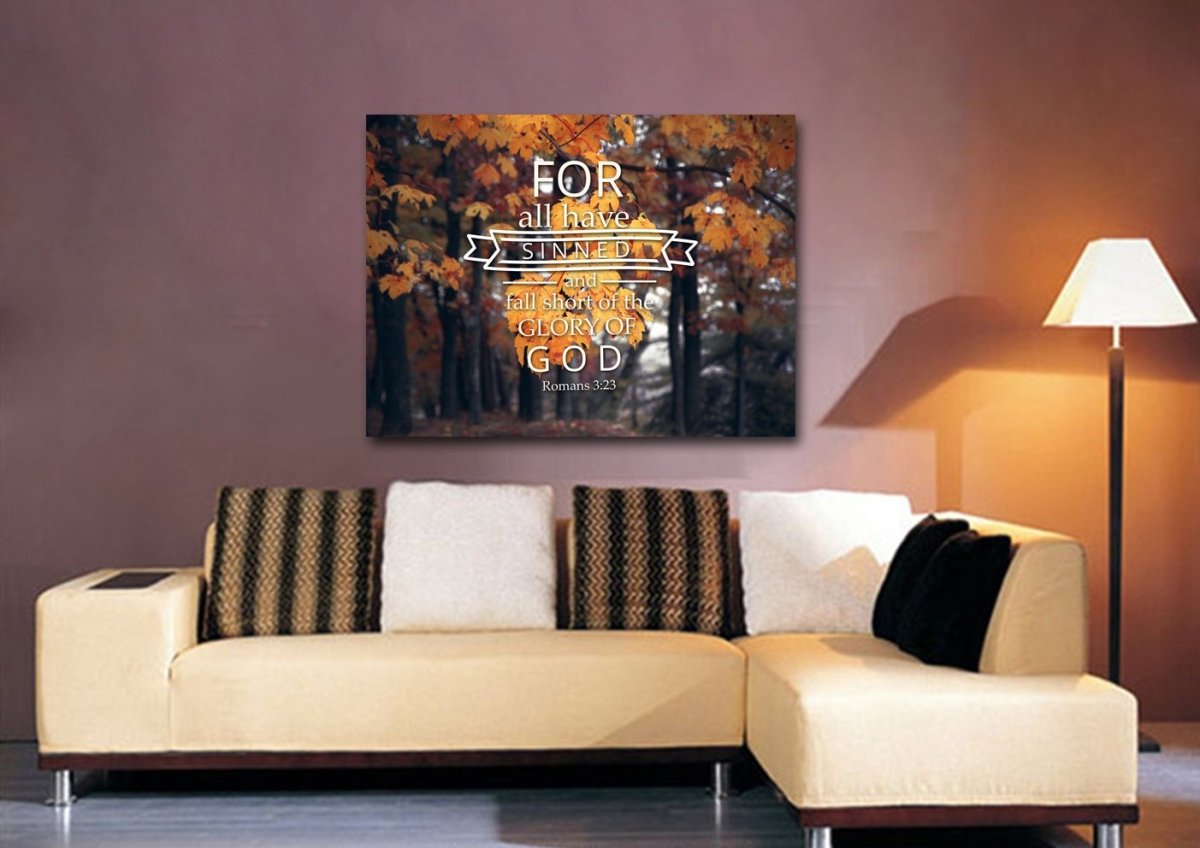 Romans 3:23 For all Have Sinned Canvas Wall Art Print – Christian Walls