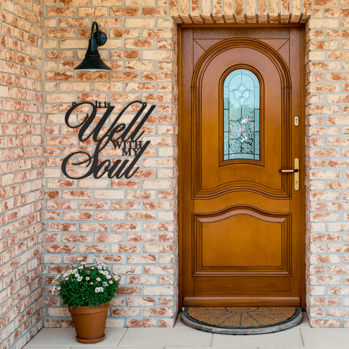 #141 - It is Well With my Soul Cursive Metal Wall Art – Christian Walls