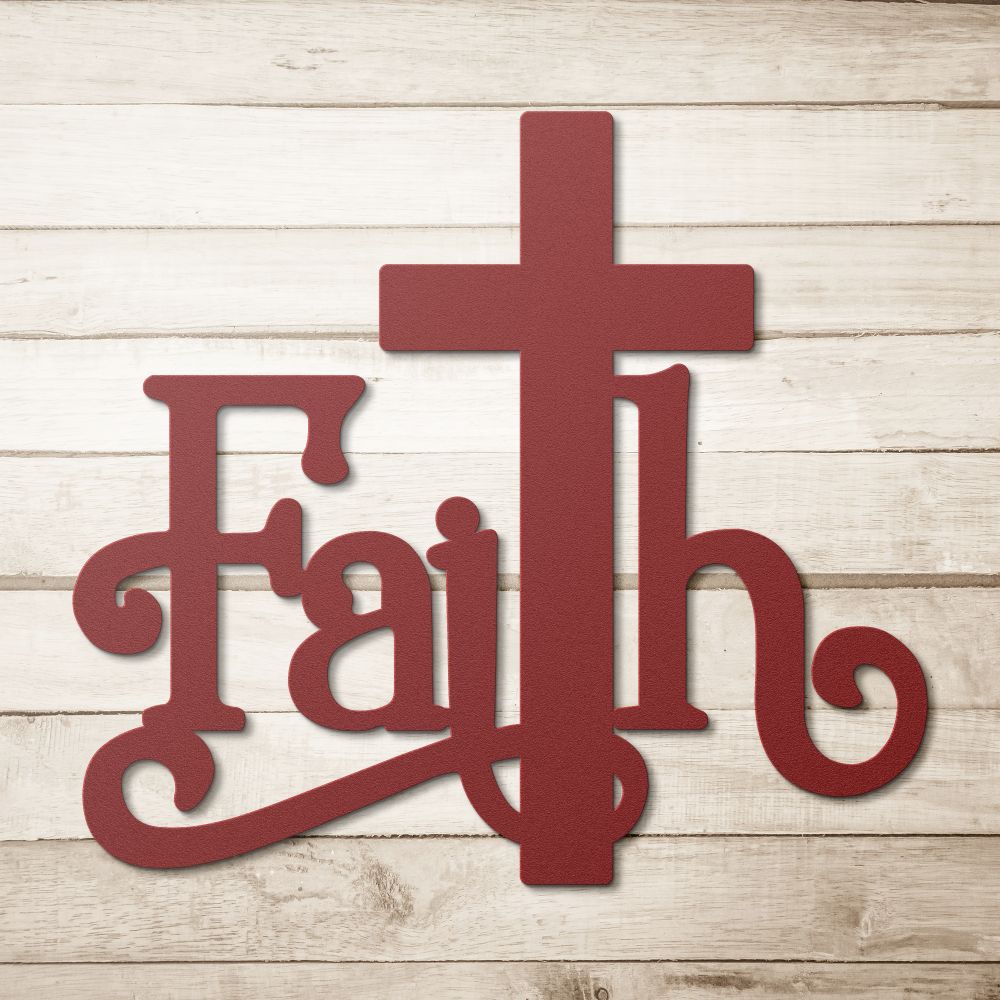#1 Faith Metal Sign – Christian Walls