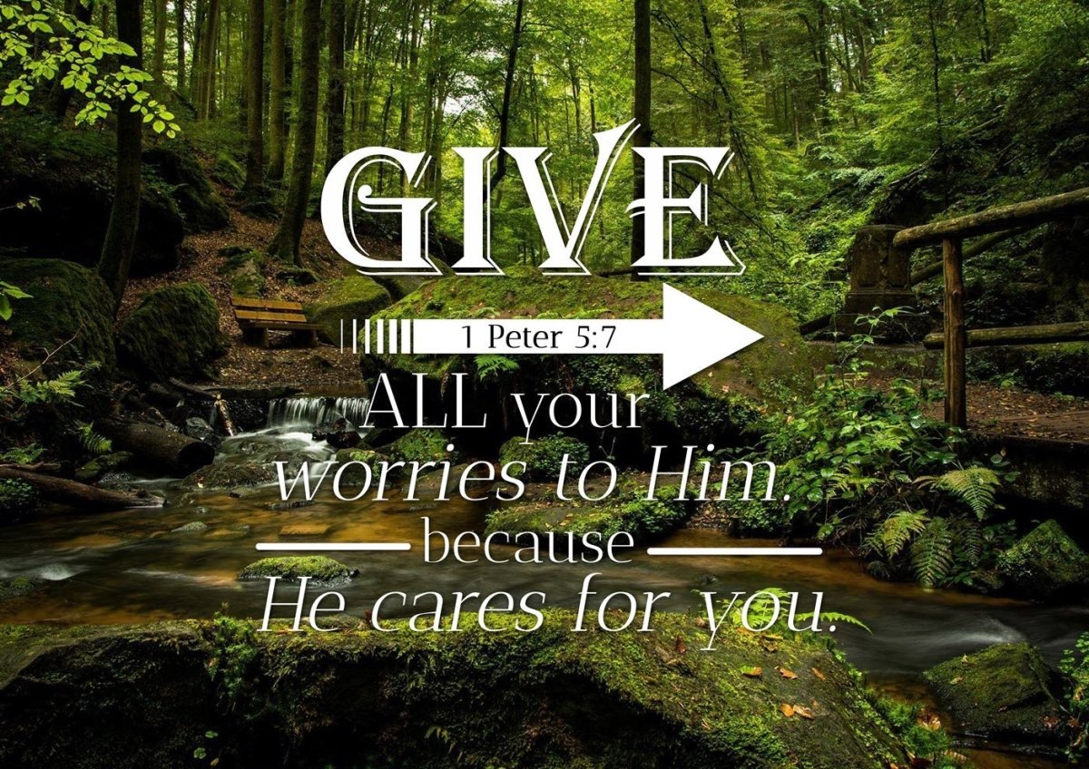 1 Peter 5:7 Canvas Wall Art Print | Christian Walls