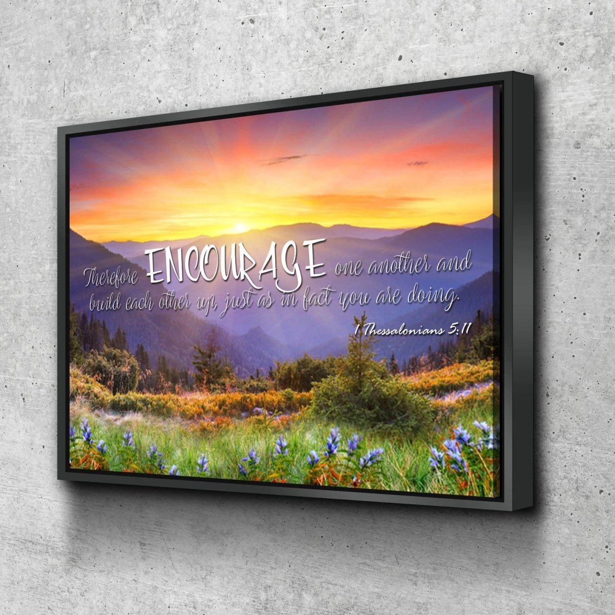 1 Thessalonians 5:11 NIV Encourage One Another Canvas Wall Art Print ...