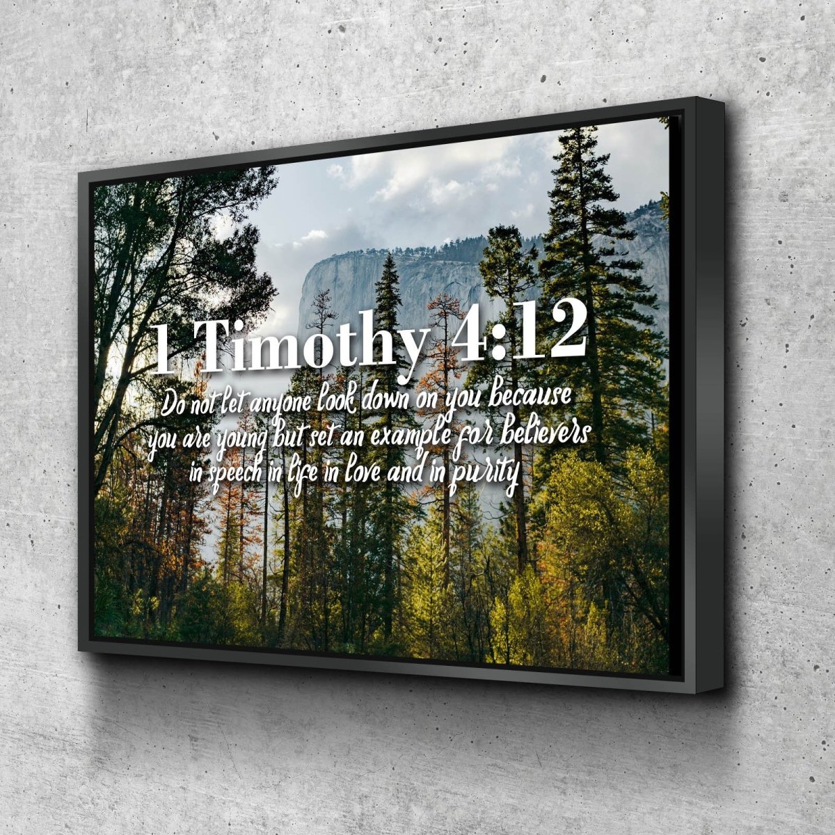 1 Timothy 4:12 Don’t let anyone look down on you because you are young ...