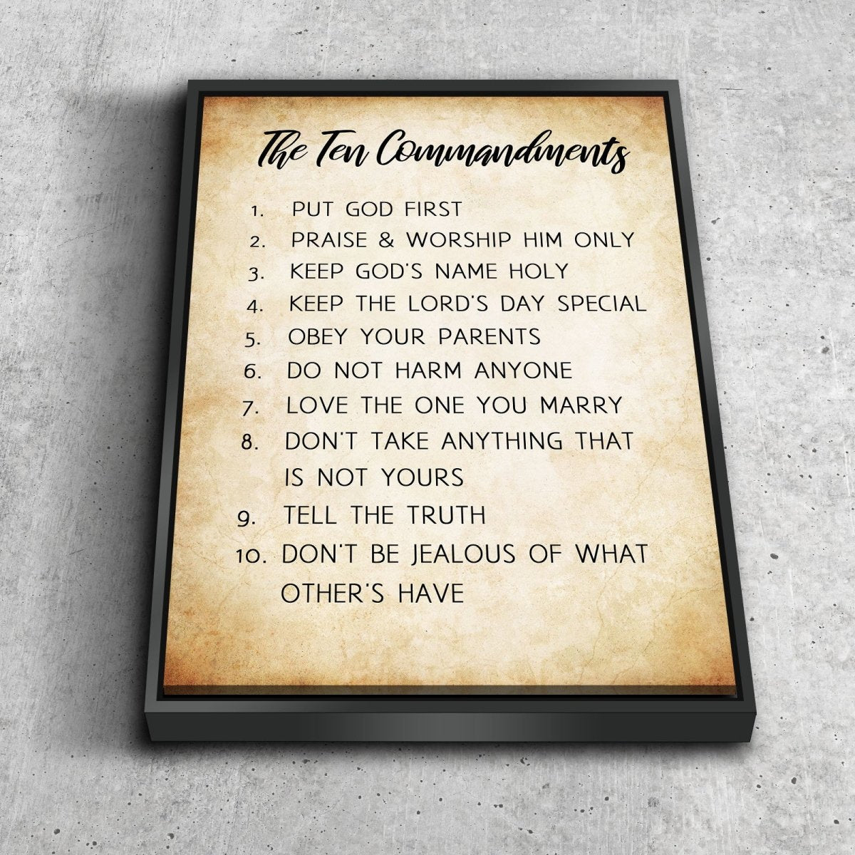 10 Commandments on Parched Paper #5 Wall Art – Christian Walls