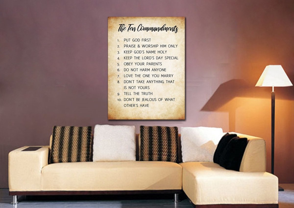 10 Commandments on Parched Paper #5 Wall Art – Christian Walls