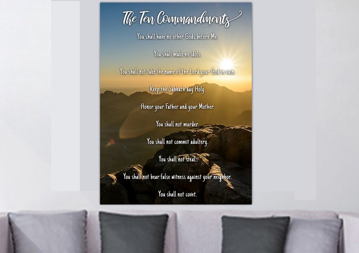 #10 Sunset Sunrise at Mount Sinai & 10 Commandments Wall Art ...