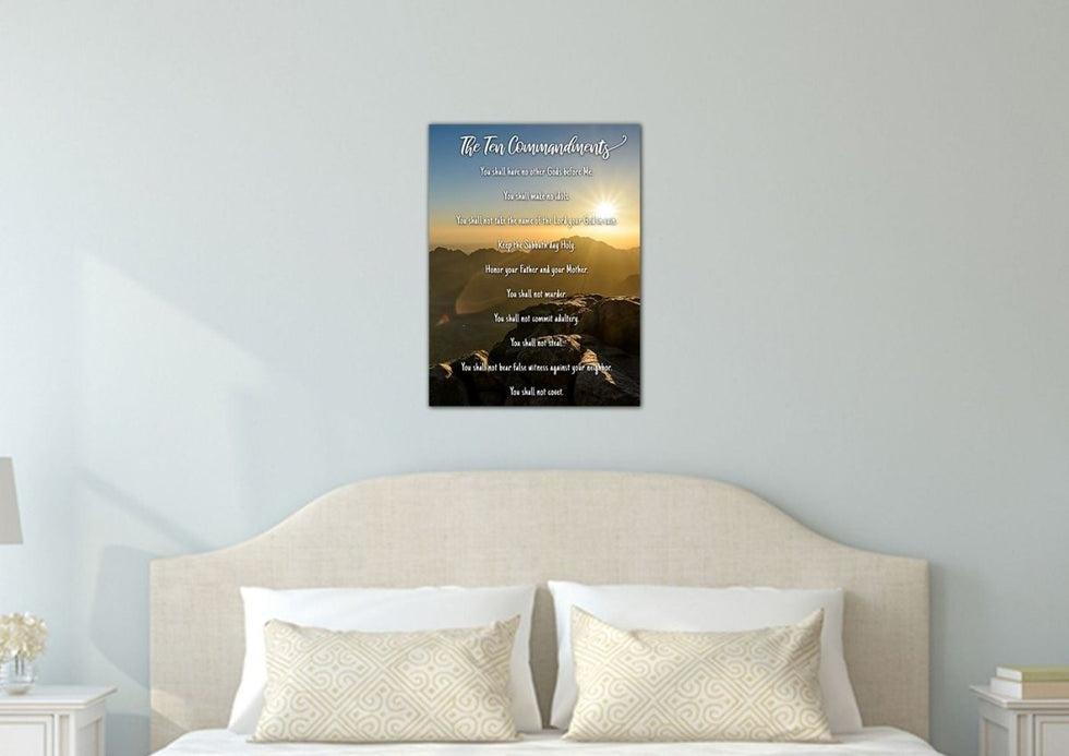 #10 Sunset Sunrise at Mount Sinai & 10 Commandments Wall Art ...