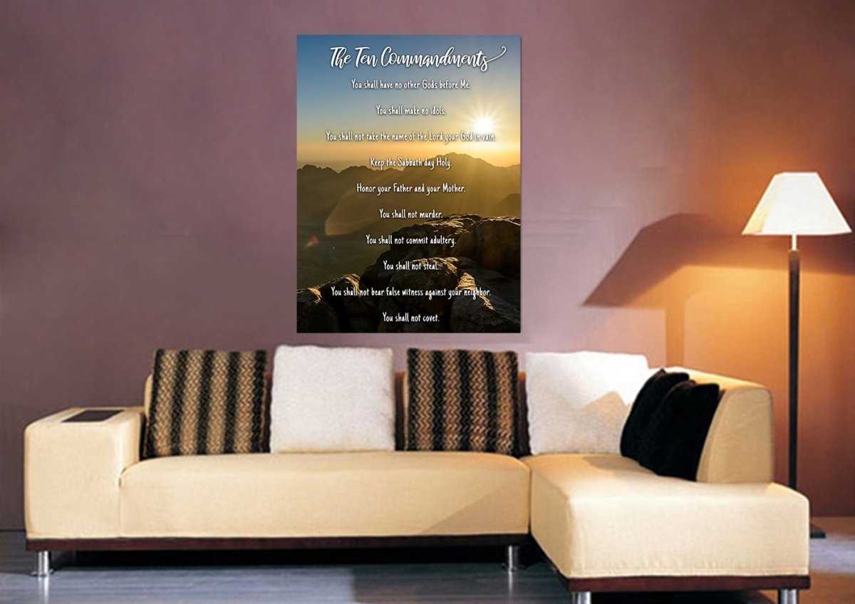 #10 Sunset Sunrise at Mount Sinai & 10 Commandments Wall Art ...
