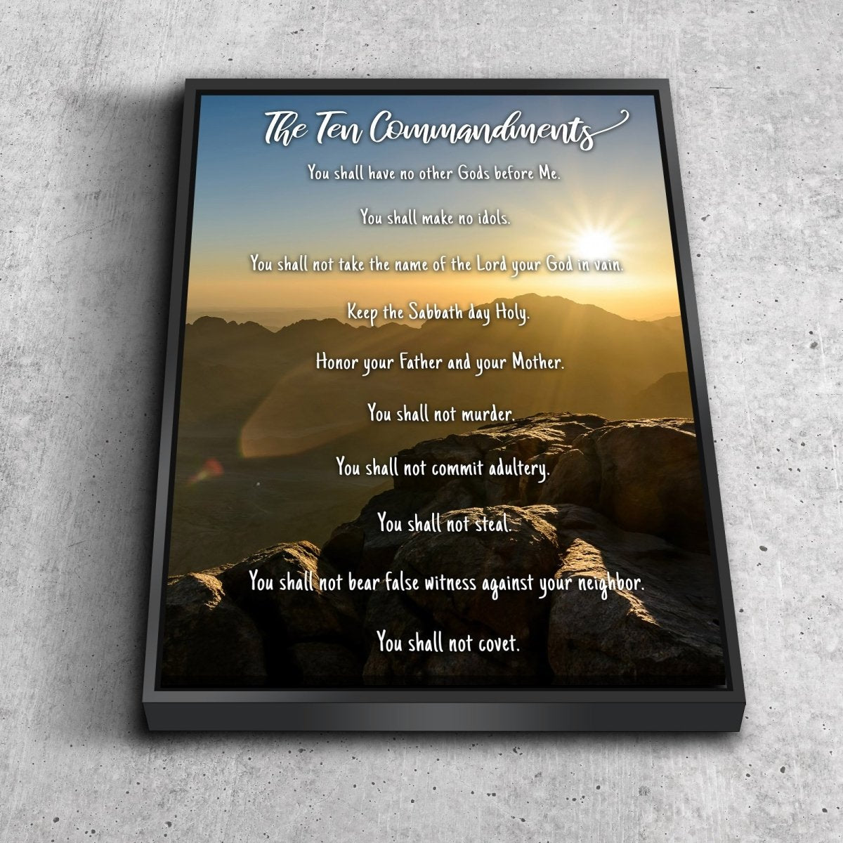 #10 Sunset Sunrise at Mount Sinai & 10 Commandments Wall Art ...