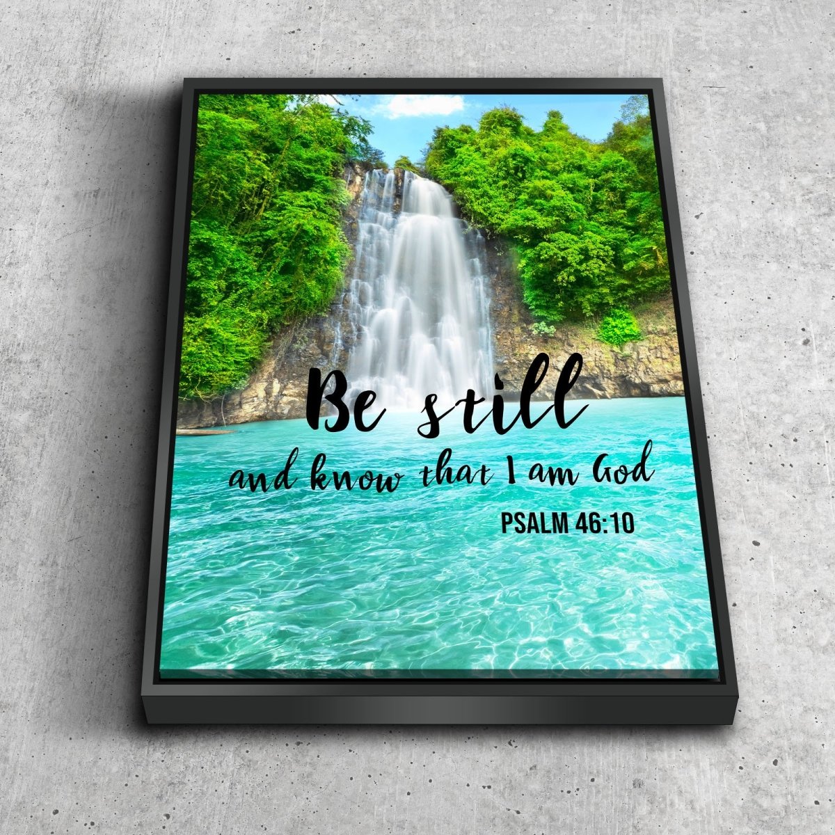#11 Light Blue Waterfall & Be Still Canvas – Christian Walls