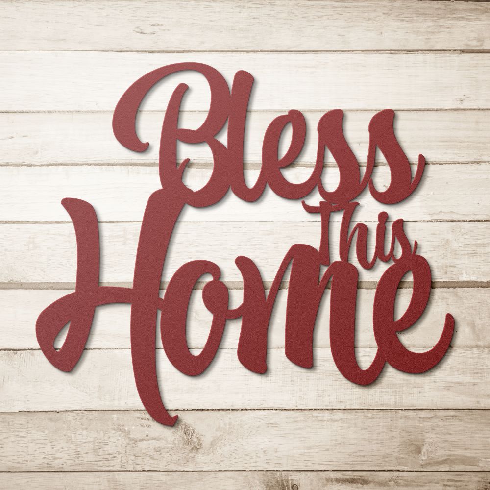#26 Bless this Home Metal Sign – Christian Walls