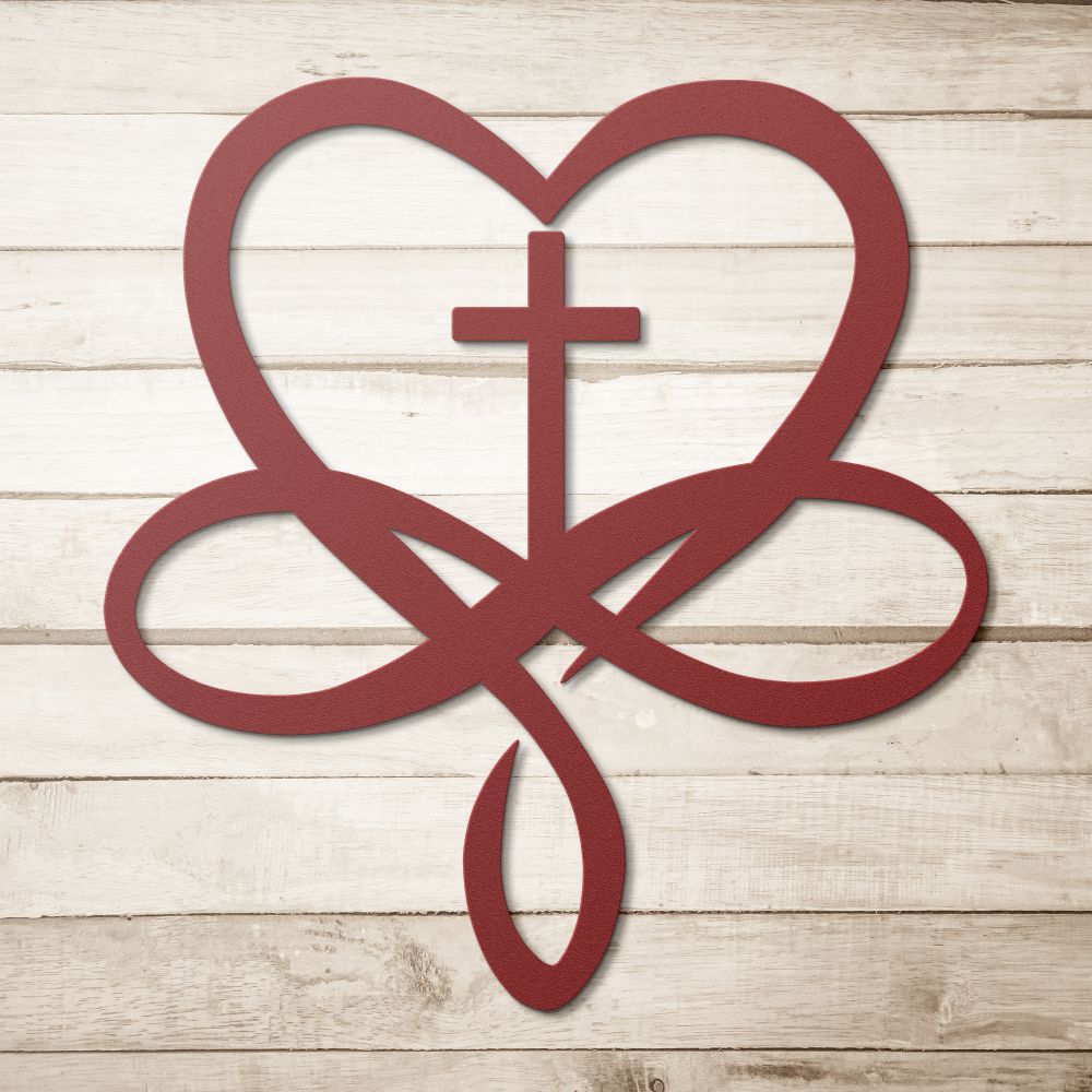 #43 - Infinite Love with Cross Metal Sign – Christian Walls