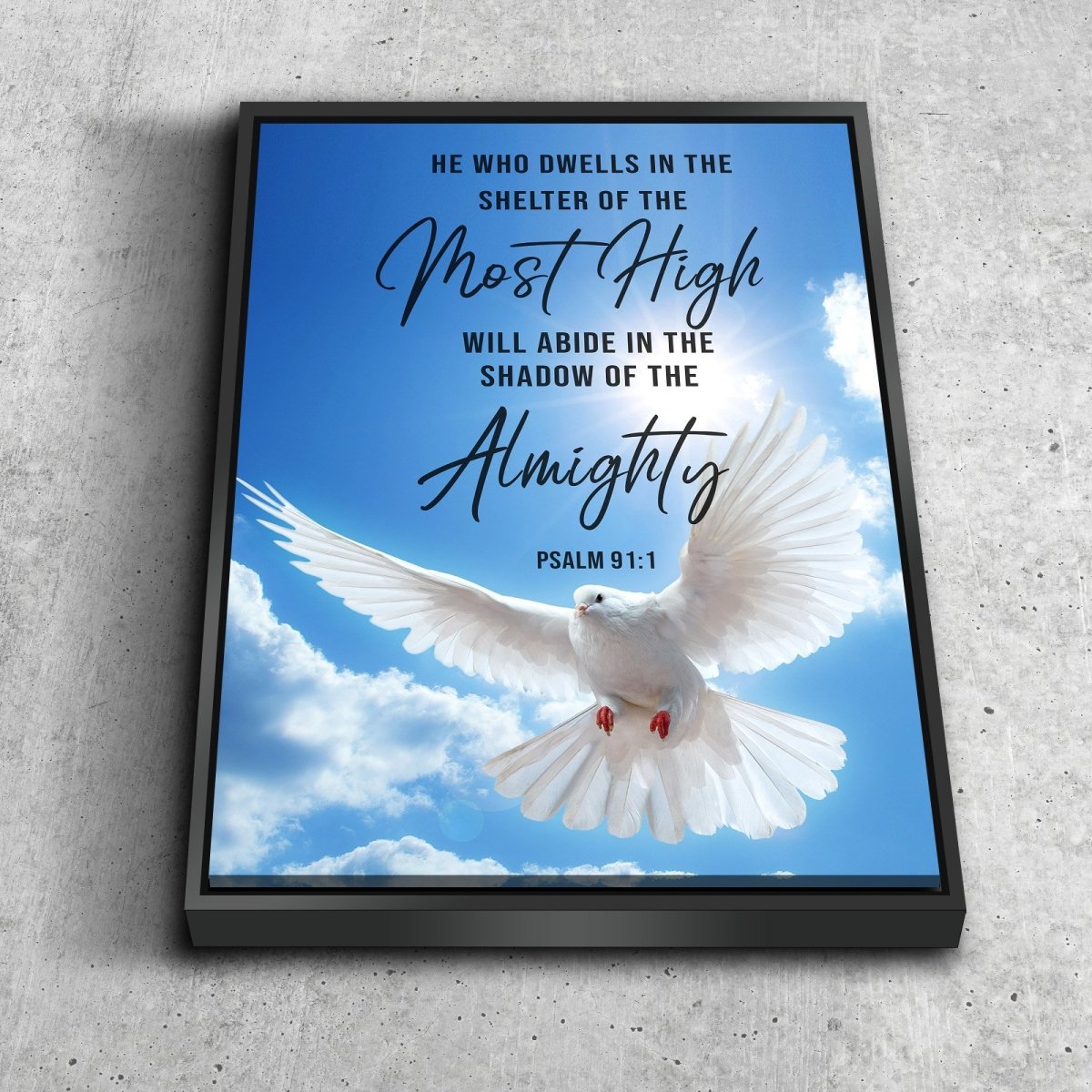 #6 Swooping Dove & Psalm 91:1 – Christian Walls