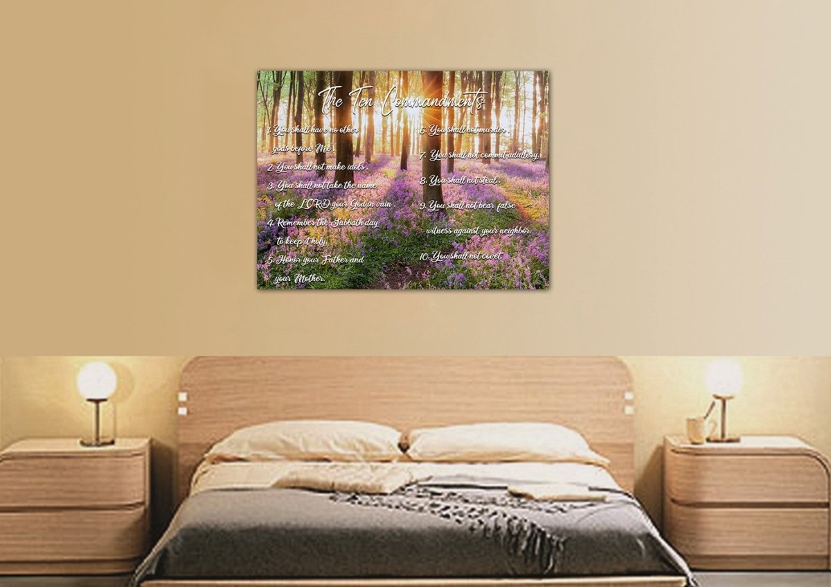 #8 Calm Morning Sunrise & 10 Commandments Wall Art – Christian Walls