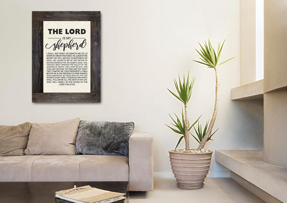 #8 Crate Border & Psalm 23 [KJV] The Lord is my Shepherd Canvas Print ...