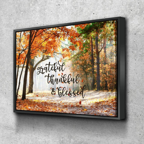Autumn Leaves #8 Thankful, Grateful & Blessed Wall Decor – Christian Walls