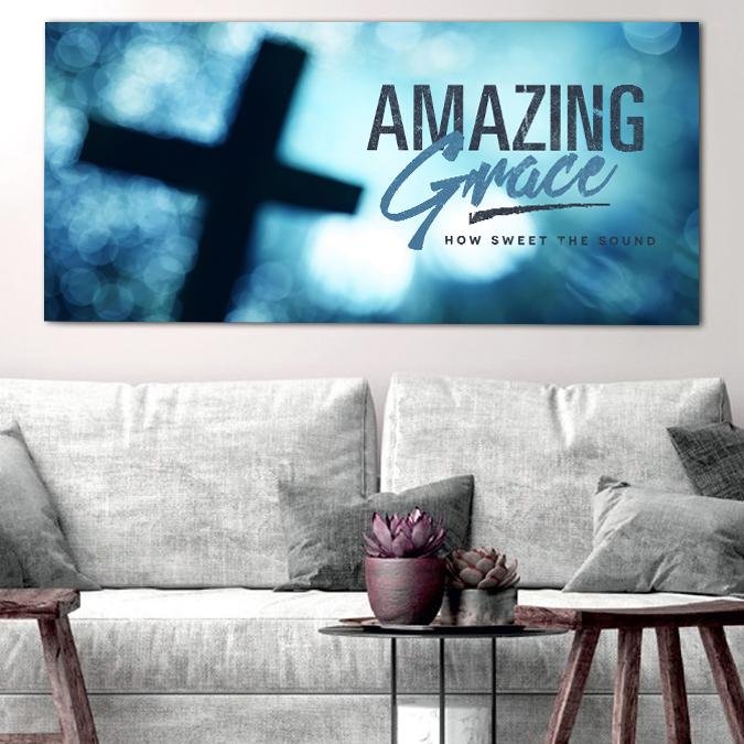 Backdrop #9 Amazing Grace Wall Art & Decor – Christian Walls
