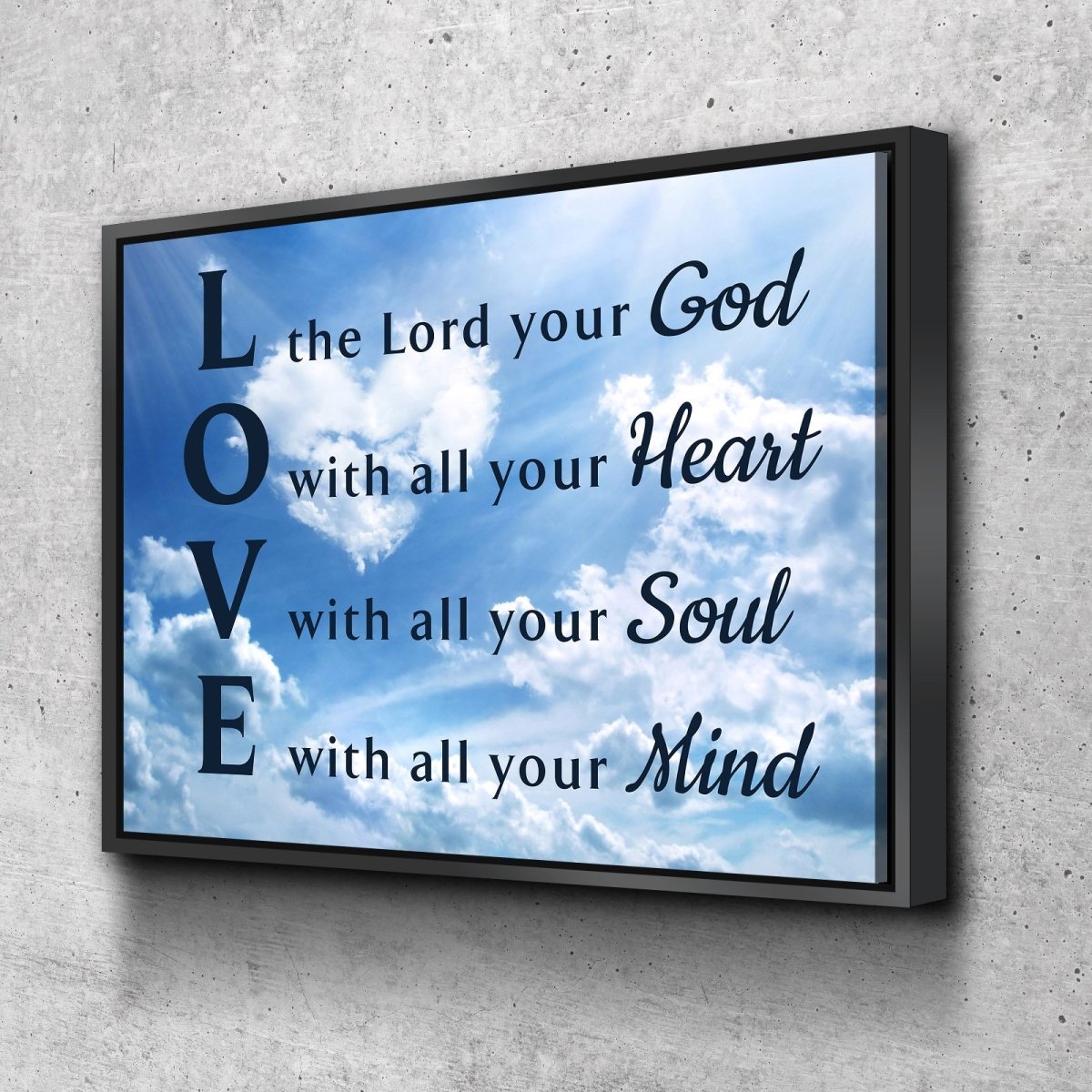 Clouds #1 Love the Lord your God Wall Art – Christian Walls