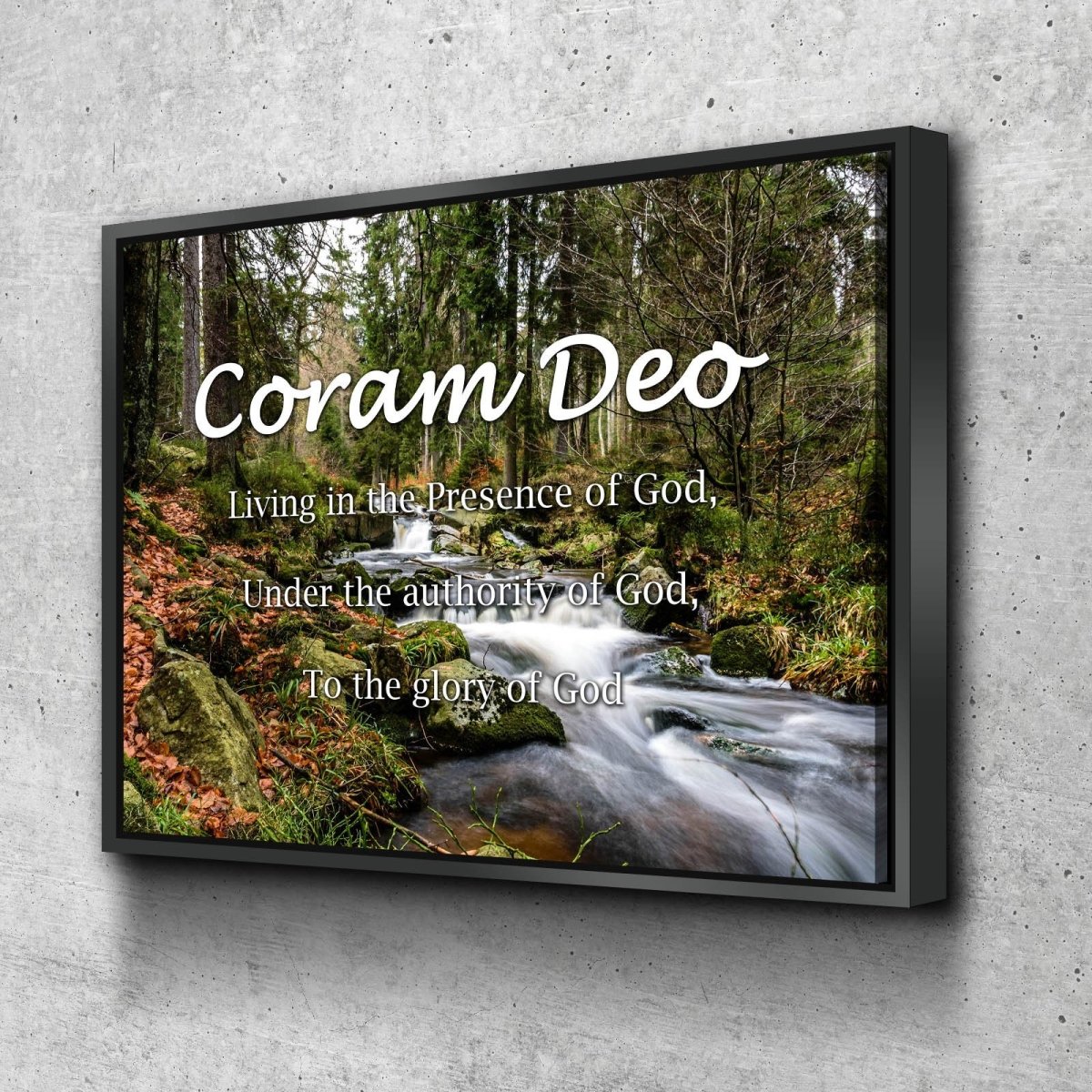 Coram Deo 'Living in the Presence of God' Wall Art Canvas – Christian Walls