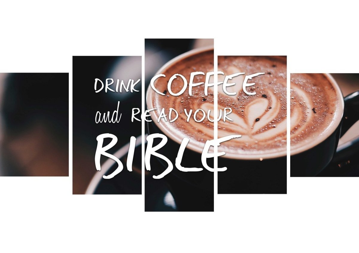 'Drink Coffee and Read your Bible' Wall Art Canvas Print – Christian Walls