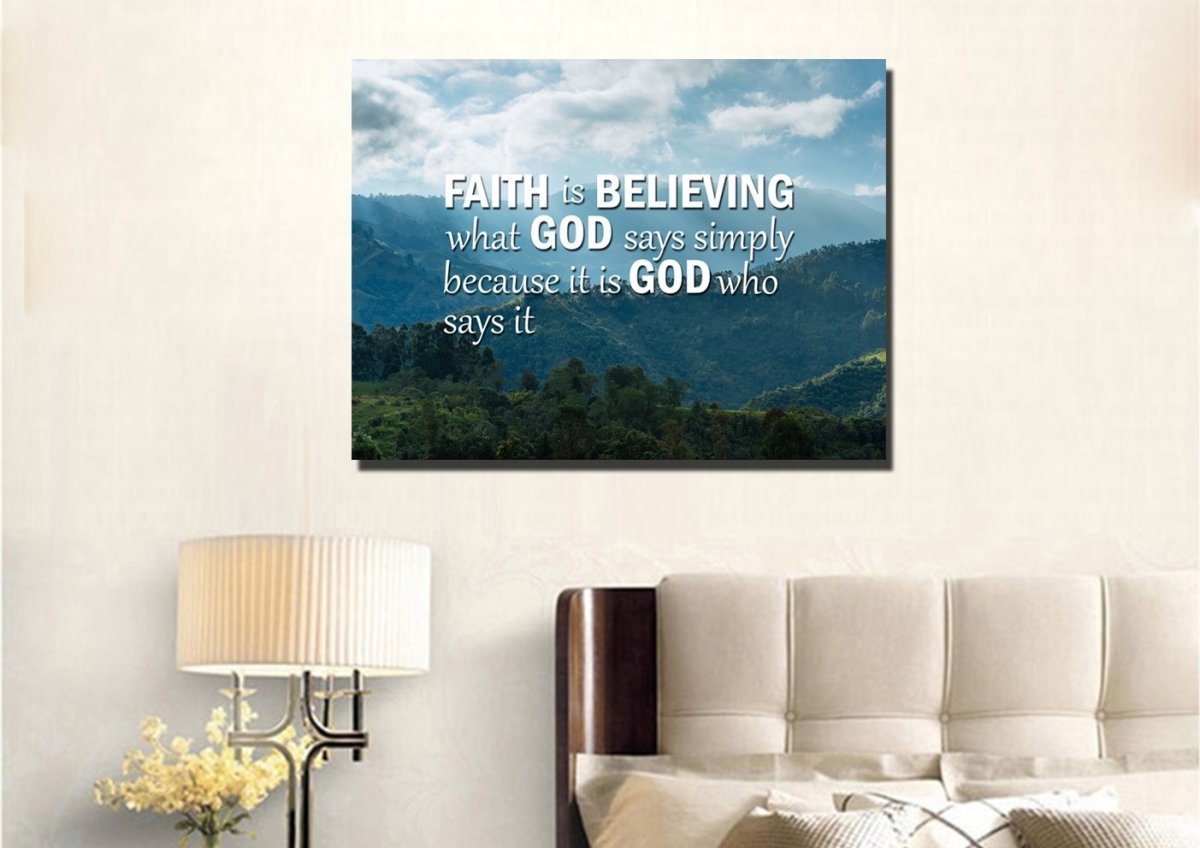 Faith is Believing Wall Art Canvas Print – Christian Walls