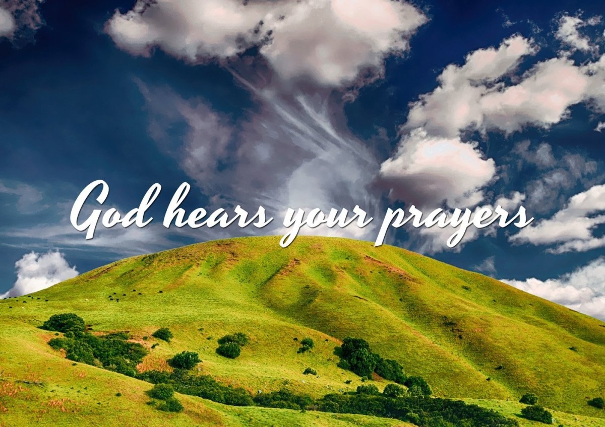 God hears your Prayers Wall Art Canvas Print – Christian Walls
