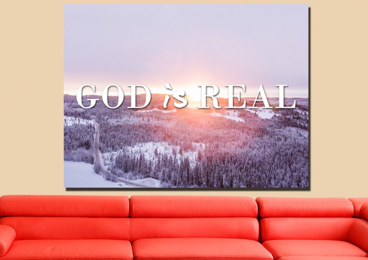 God is Real Wall Art Canvas Print – Christian Walls
