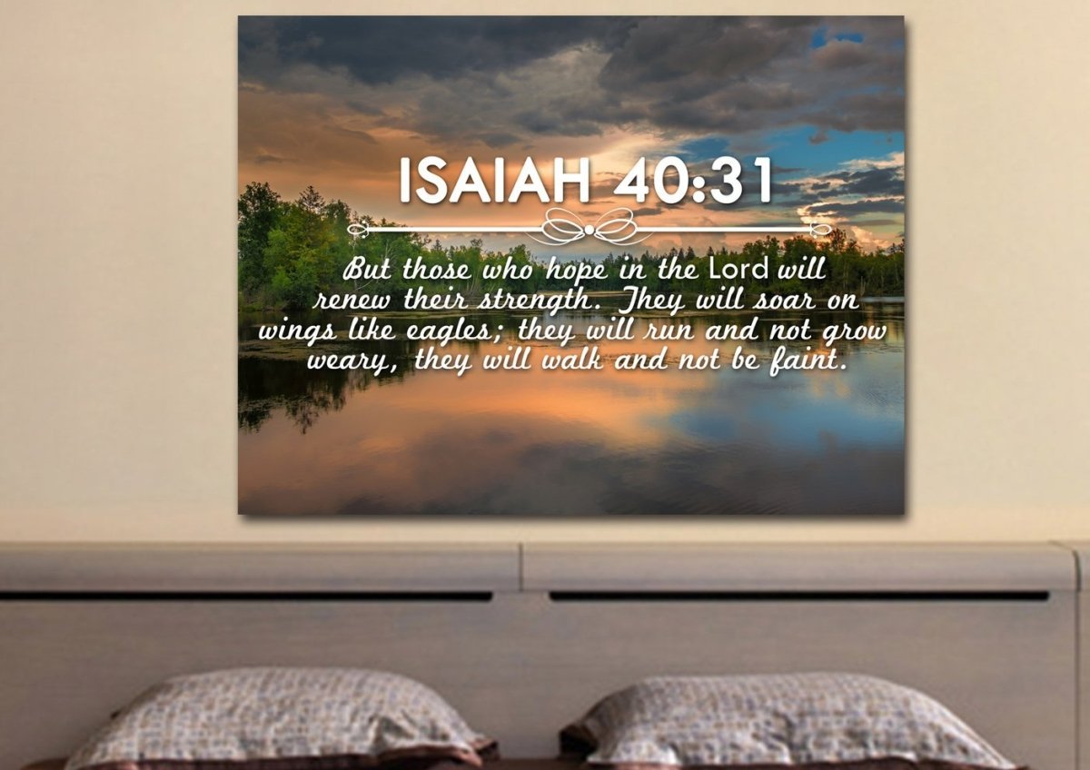 Isaiah 40:31 Hope in the Lord will Renew their Strength Canvas Wall Ar ...