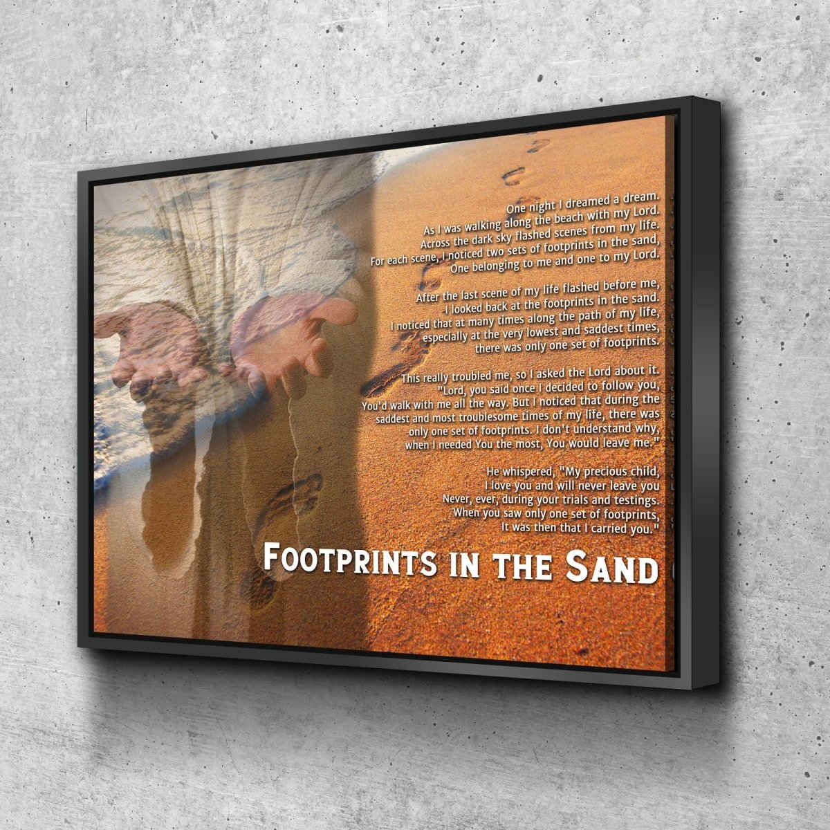 Jesus's hands #2 Footprints in the Sand Wall Art & Decor – Christian Walls