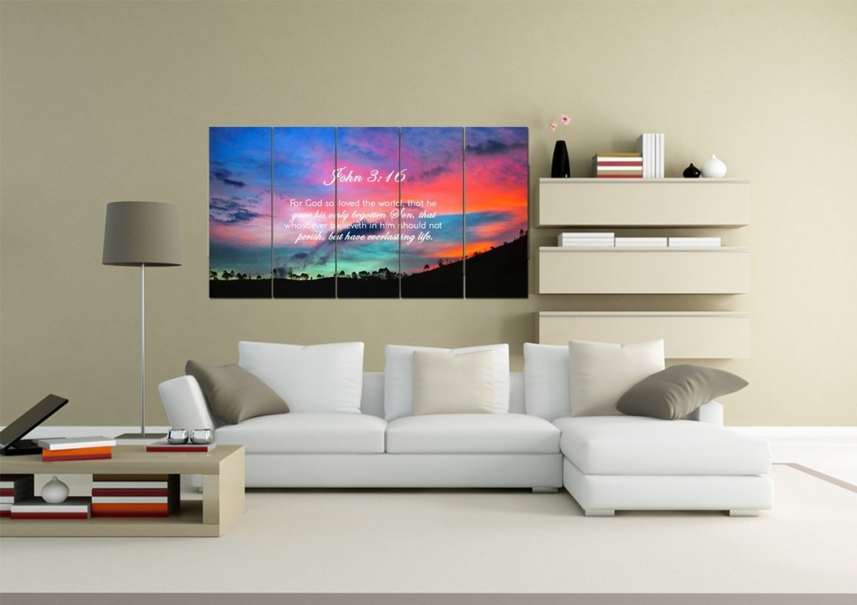John 3:16 KJV #19 Bible Verse Canvas Wall Art – Christian Walls