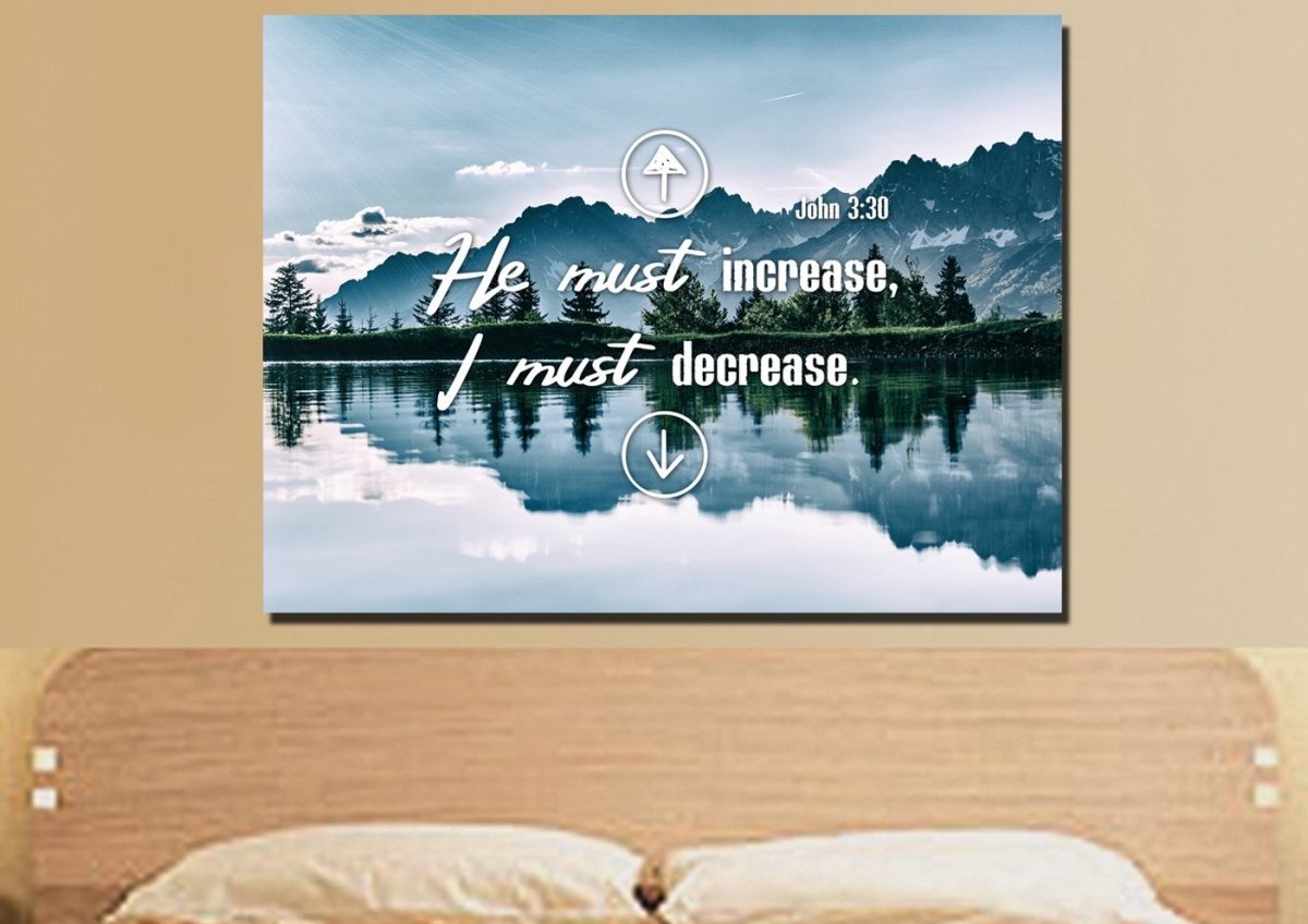 John 3:30 Canvas Wall Art Print – Christian Walls