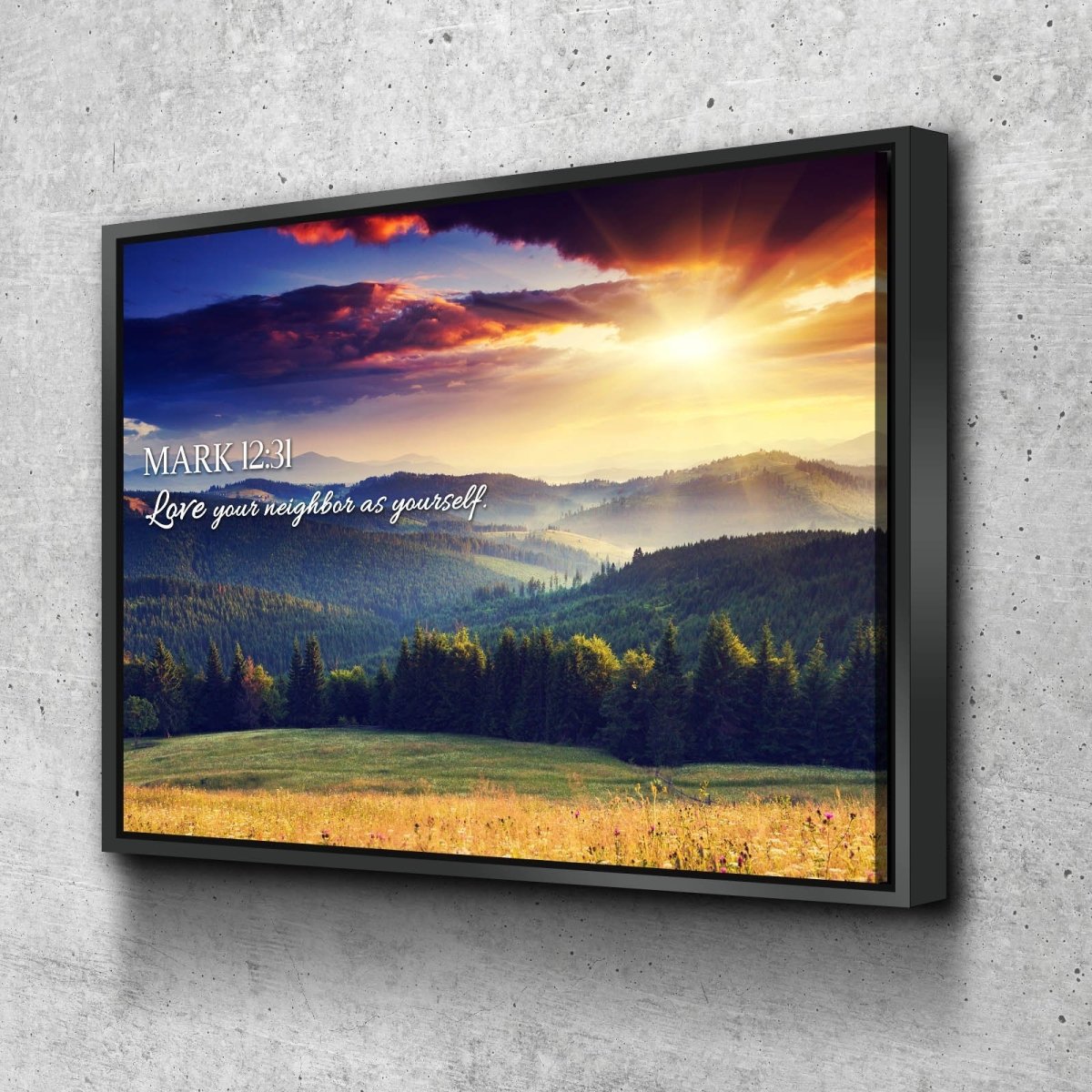Mark 12:31 Love your Neighbor as Yourself Canvas Wall Art Print - Chri ...