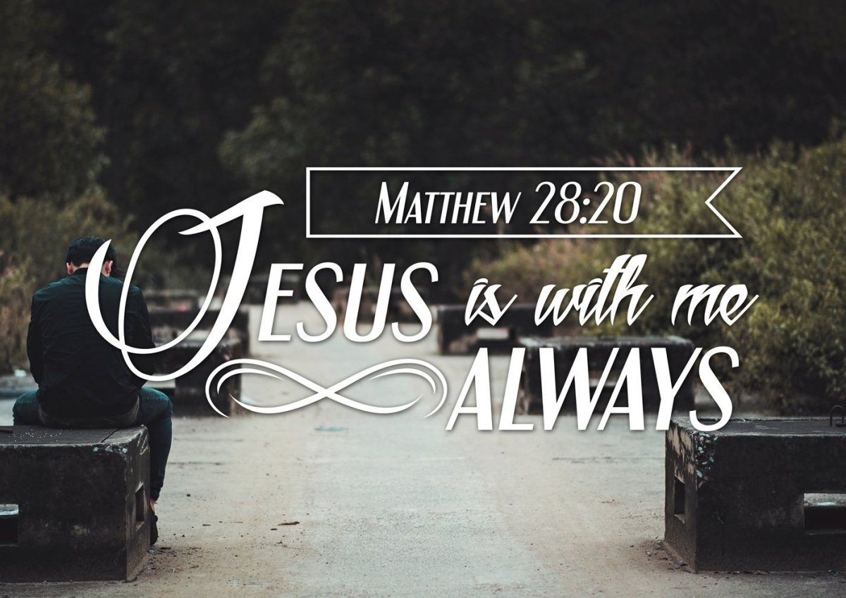 Matthew 28:20 Jesus is with me Always Canvas Wall Art Print - Christia ...
