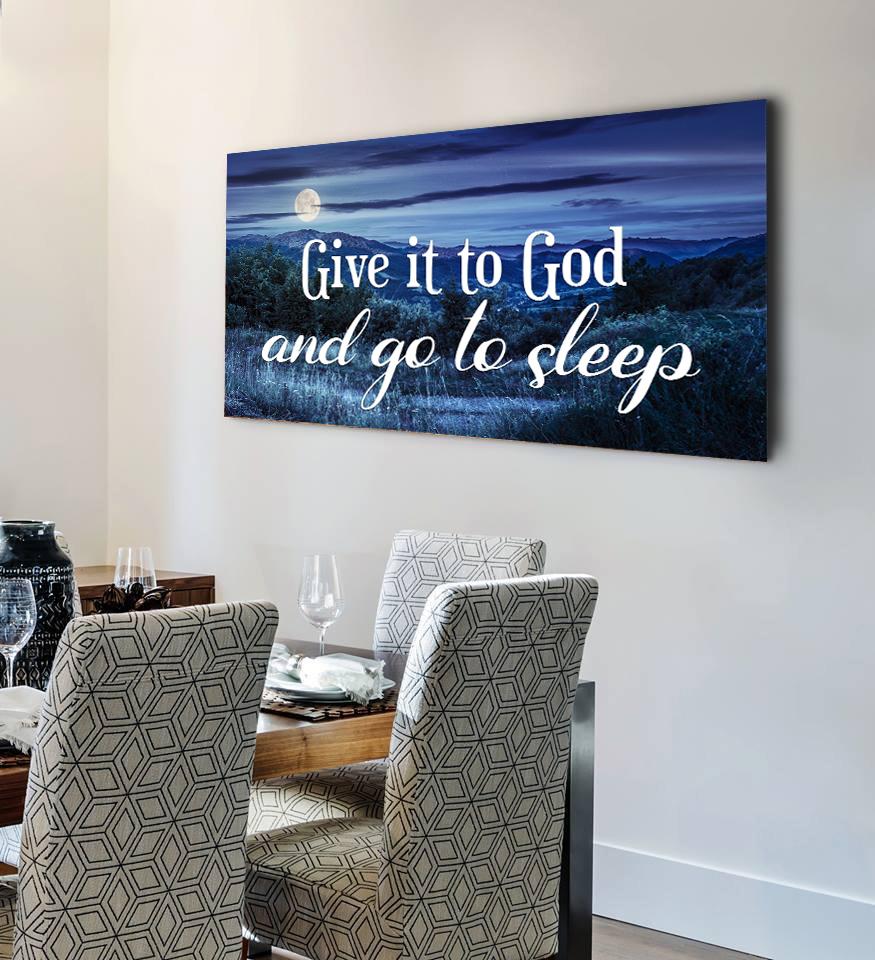 Moonlight #1 Give it to God and Go to Sleep Sign, Wall Art & Decor ...